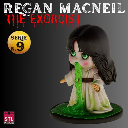 📁 STL File – Regan MacNeil (The Exorcist) Chibi Style – Horror 3D ...