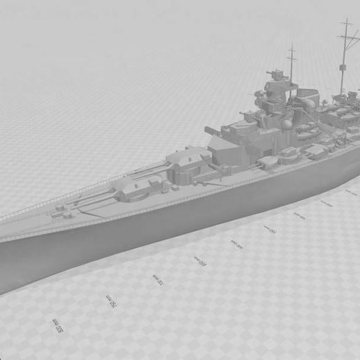 📻 RC scale German Battleship Bismarck・Free STL File for 3D printing・Cults