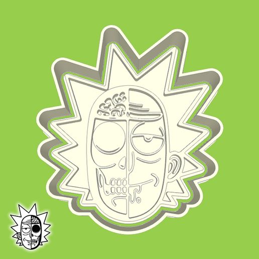🍪 Rick and Morty cookie cutters - Rick Sanchez (skeleton) (style 3 ...