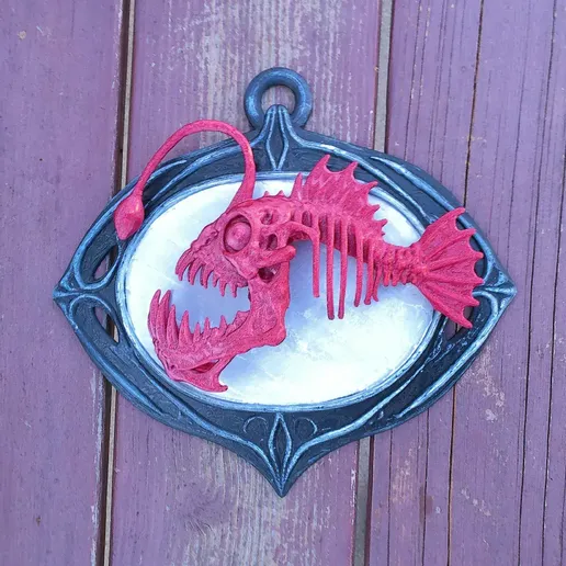 angler fish skeleton