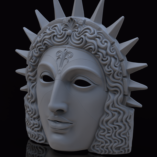 🏛️ Helios Mask II・ STL File for 3D printing・Cults