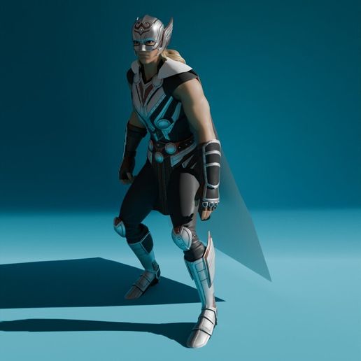 STL file Mighty Thor Low Poly 👩 (OBJ)・Design to download and 3D print・Cults