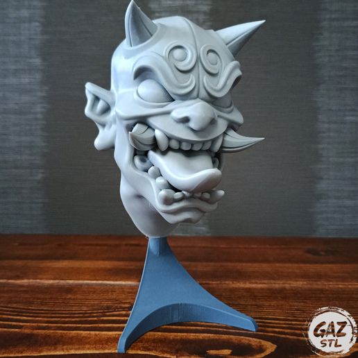 3D file Oni wall mask (easy print) 🇯🇵 ・3D printable model to download・Cults