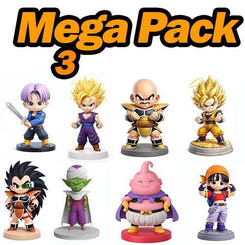 🐉 3# Pack 8x Dragon Ball Z Chibi・ STL File for 3D printing・Cults