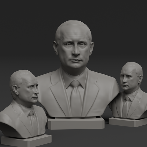 👤 Vladimir Putin Bust - 3D Printable Model | Classic Formal Suit ...