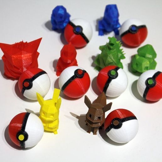 🐉 Pokemon Ball - easy to print and build・Free STL File for ・Cults