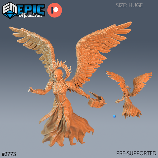 3D file Hells Angel Zariel Attacking ‧ DnD Miniature ‧ Tabletop ...