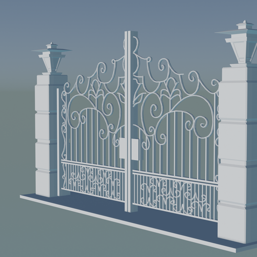 STL file 3D Decorative Gate for Urban Architecture Designs 🏰 (OBJ and ...