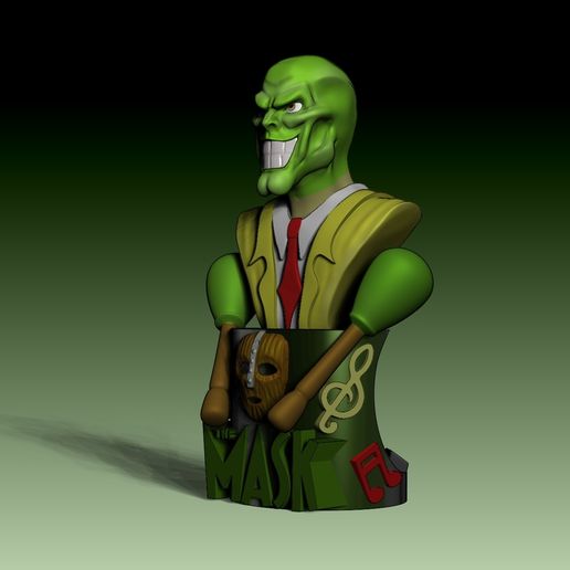 👤 The Mask Bust Fan art・Archivo STL para Impresión 3D・Cults