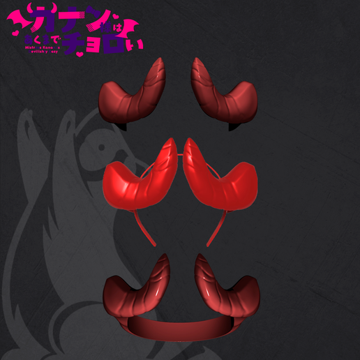 🤘 Kanan Zebel HORNS / Kanan-sama Wa Akumade Choroi Cosplay・Archivo STL ...