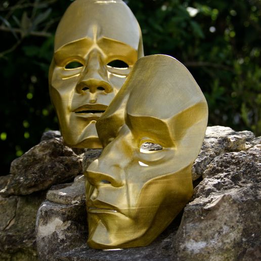 🎭 Theater Masks・Free STL File for 3D printing・Cults