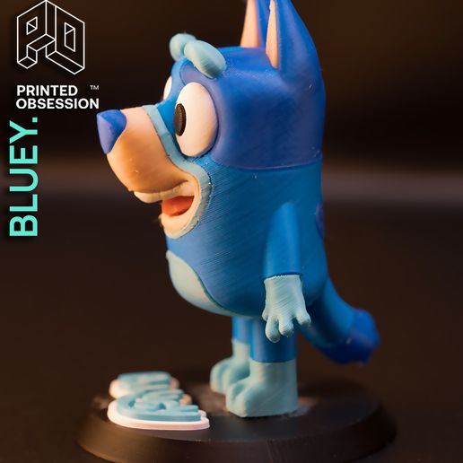 🎨 Bluey - Fan art - Full Color・Free STL File for 3D printing・Cults