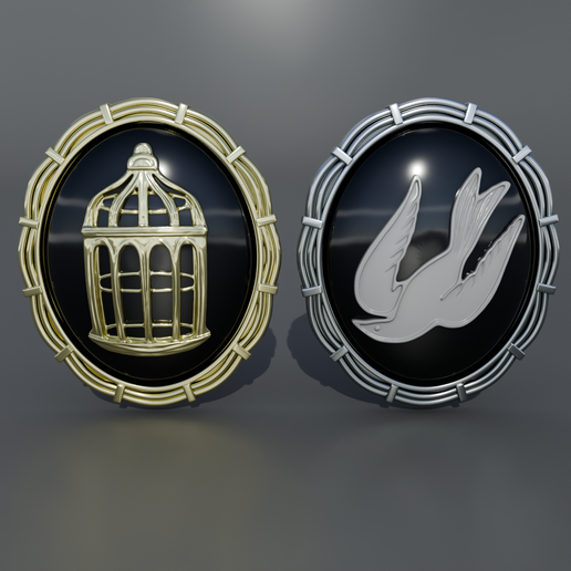 🐦 Bioshock Infinite - Bird and Cage cameos・ STL File for 3D printing・Cults