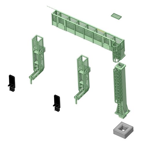 Free STL file [ZM H0 scale] DB HV Signal bridge (Hp0 & Hp1)x2 (resin) 🌉 ...