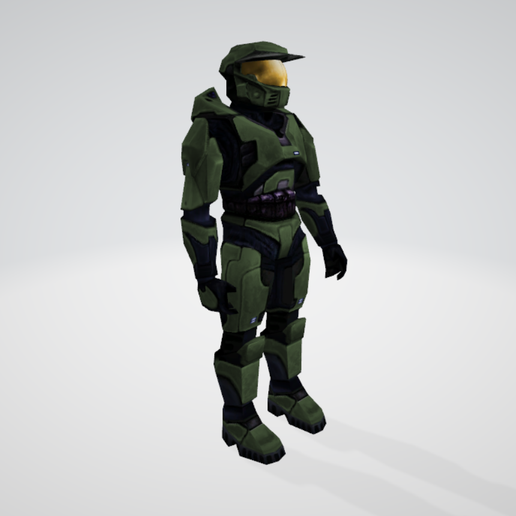STL file Master Chief John-117 HALO Low poly 3d model 😇 ・3D printable model to download・Cults