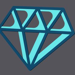 STL file Diamond - Wall Art v1 💎 (3MF)・Model to download and 3D print・Cults