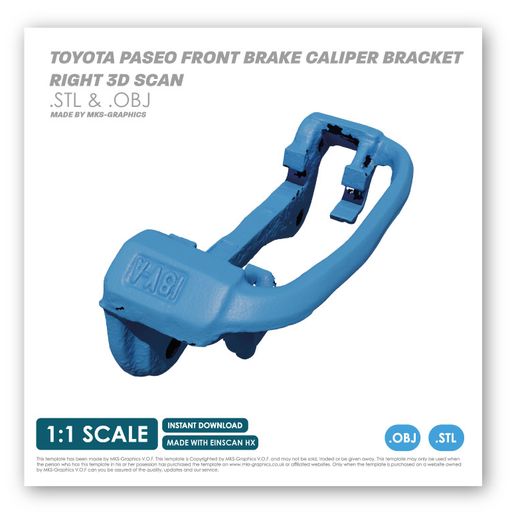 STL file TOYOTA PASEO FRONT BRAKE CALIPER BRACKET RIGHT 3D SCAN 🚗 (OBJ ...