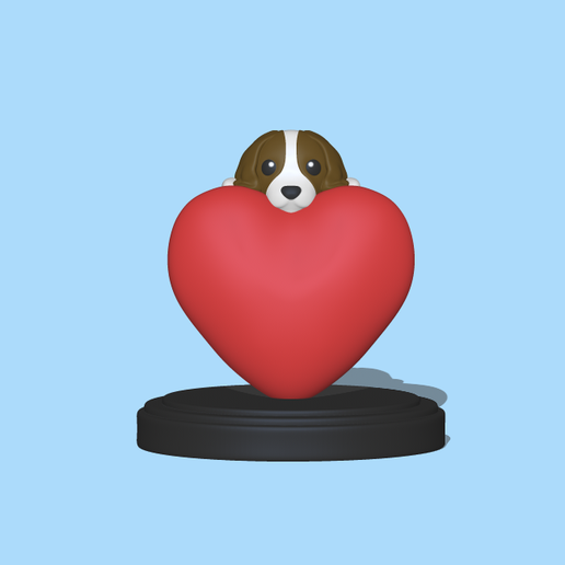3D file Dog heart - Valentine's Day 🐕 ・Design to download and 3D print ...