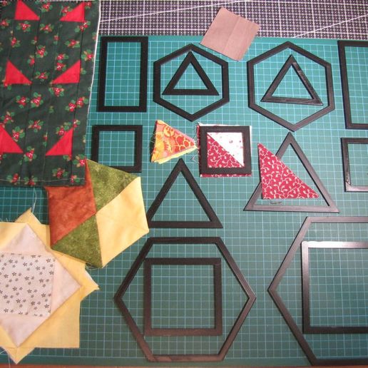 🪞 PATCHWORK - Set of GABARITS with seam allowance・Archivo 3D para Impresión 3D・Cults