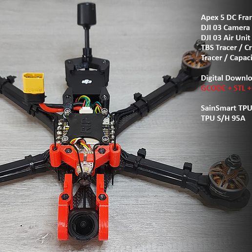 🖼️ Mr Steele Apex DC / 5 Frame Mounts DJI 03 Air Unit and NEW Camera 03 ...