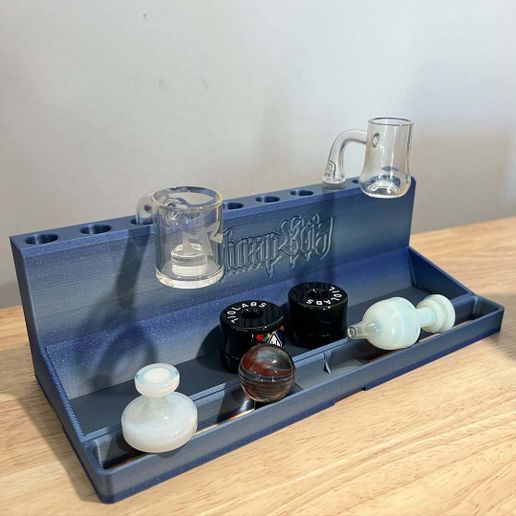 🕳️ Modular Dab Tray (10 Hole, 90 deg, 10/14mm Compatible)・ STL File for ...