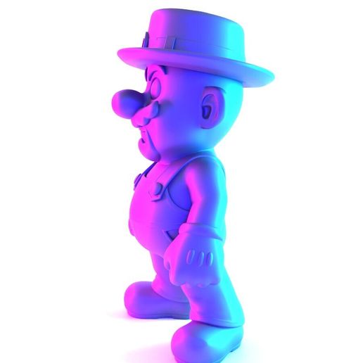 🐉 Mario Walter White Heisenberg Mashup Bootleg toy・ STL File for 3D ...