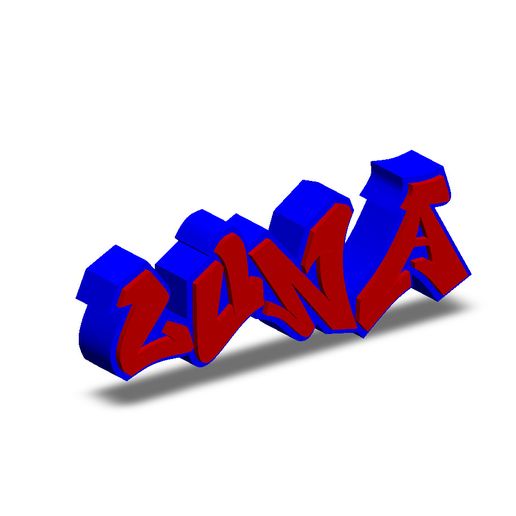 STL file Luna Personalisiertes Graffiti Namenschild 🧑‍🎨 ・3D print ...