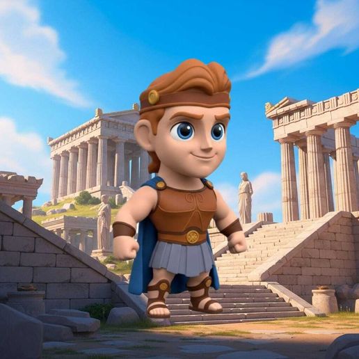 🐉 Hercules Chibi Figure – Disney Hero Collectible・ STL File for 3D ...