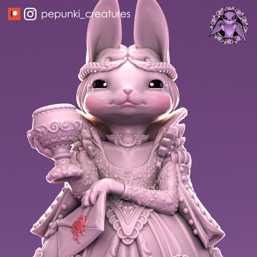STL file Duchess bunny DND Mini 🦸 ・3D print design to download・Cults