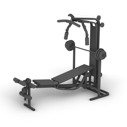 OBJ file GYM BENCH MACHINE - GYM BENCH MACHINE 🏦 ・3D printer design to ...