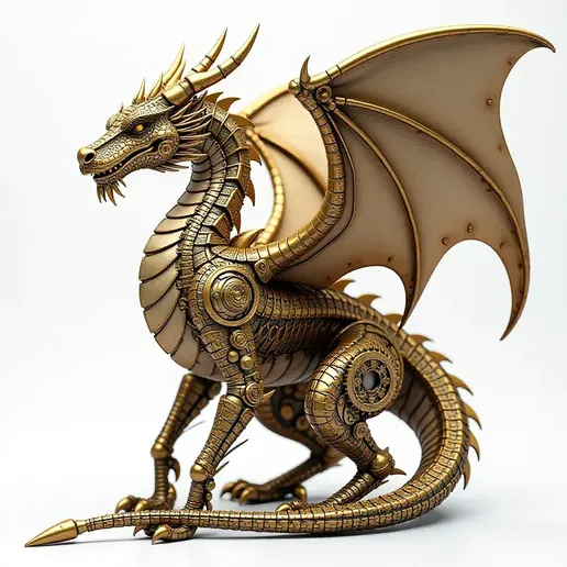 Clockwork Dragon Statue 🐉⏳(updated)・ STL File for 3D printing・Cults