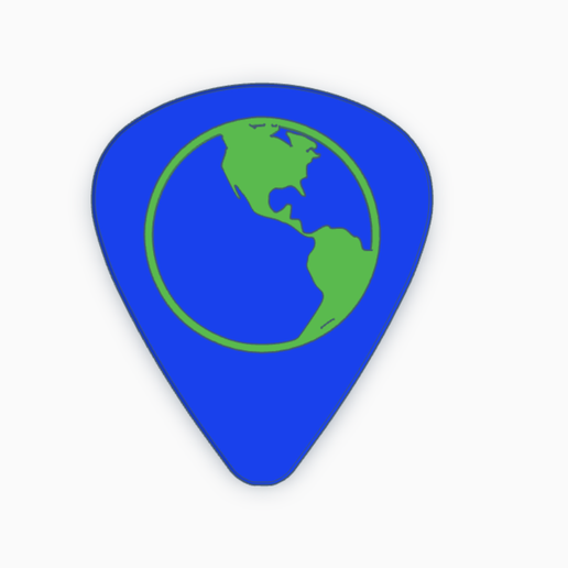 STL file Earth Guitar Pick 🌍 ・Model to download and 3D print・Cults