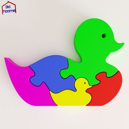 🦆 Duck Puzzle for Children・ STL File for 3D printing・Cults