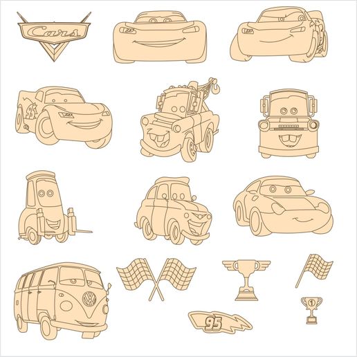 cars movie logo coloring page