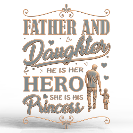 📁 3D Model STL File for CNC Router Laser & 3D Printer 3102. FATHER AND ...