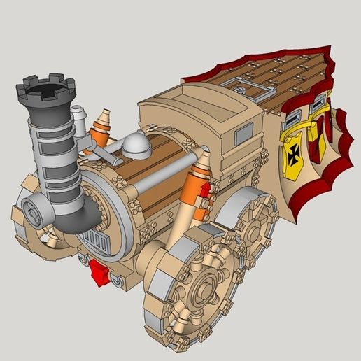 3D file 10mm Imperious "Hammer" Heavy Steam-Tank 🔨 ・3D printer design ...