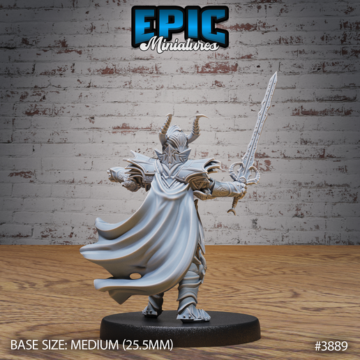 3D file Black Guard Knight Pointing ‧ DnD Miniature ‧ Tabletop ...