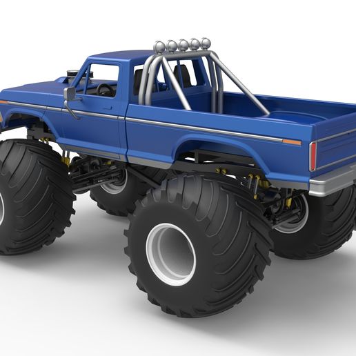 3D file Diecast vintage Monster Truck Scale 1:25 👹 ・3D printable model ...