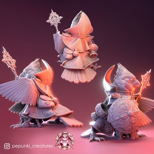 STL file Cardinal Cardinal bird cleric DND figure pre-supported 🐦 ・3D ...