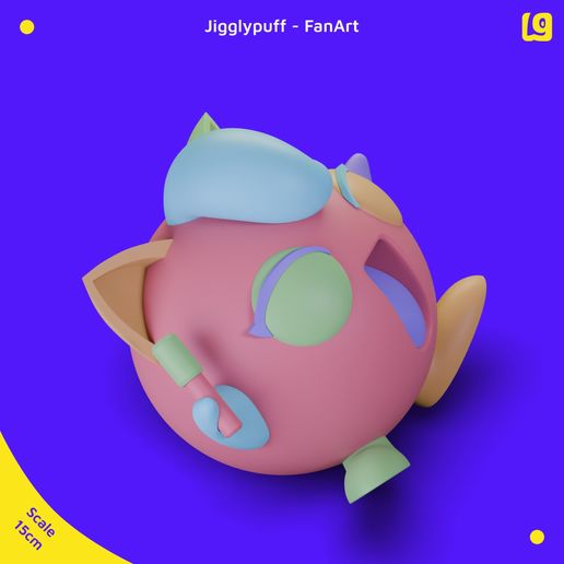MultiColor Version Jigglypuff Lying and Laughing from the Pokemon Anime ...