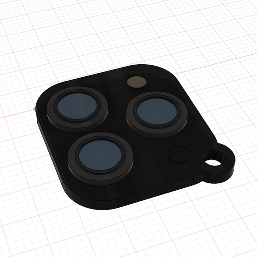 🗝️ Keychain in the shape of an iPhone 14 Pro camera.・ STL File for ・Cults
