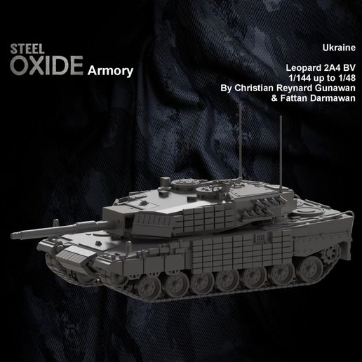 🇺🇦 Ukraine Leopard 2A4 with reactive armor bricks Leopard 2A4 BV・ STL ...