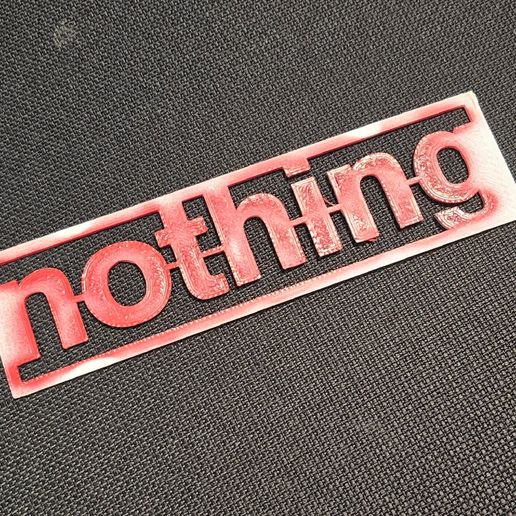 👨‍🎨 nothing logo stencil・ STL File for 3D printing・Cults