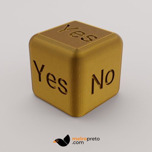STL file Yes or No Decision Dice 🎲 ・3D printable model to download・Cults