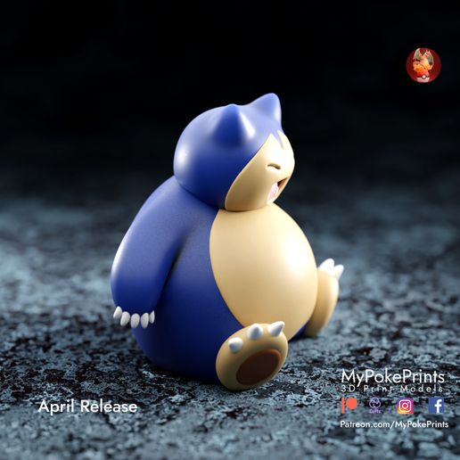 ☕ Snorlax - two poses presupported・ 3D File for ・Cults