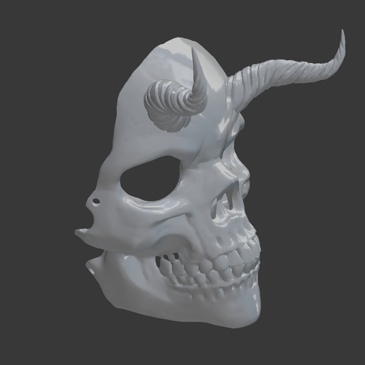 STL file Fierce Horned Mask 💀 ・3D printing design to download・Cults
