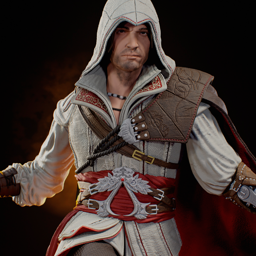 🦸 Figure of Ezio Auditore・ STL File for 3D printing・Cults