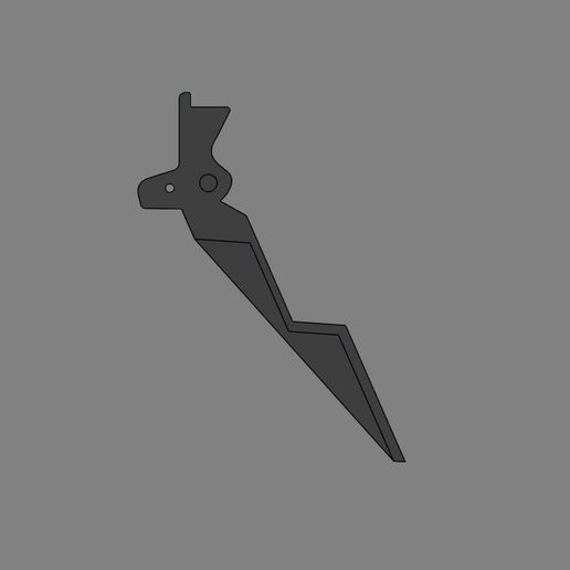 🔫 Airsoft Paintball style blade trigger・ STL File for ・Cults