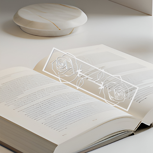 🌹 Rose Bookmark, Gift Idea・ STL File for 3D printing・Cults