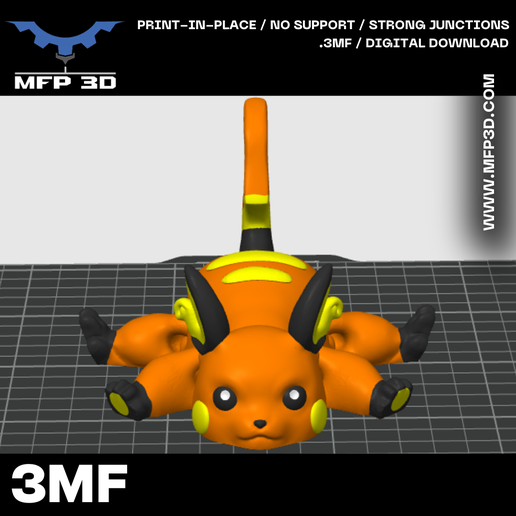 🐉 POKEMON RAICHU ARTICULADO MFP3D - SIN SOPORTE - IMPRIMIR EN SU SITIO ...